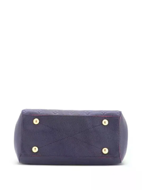 LOUIS VUITTON Monogram Empreinte Montaigne Bb Satchel - Blue