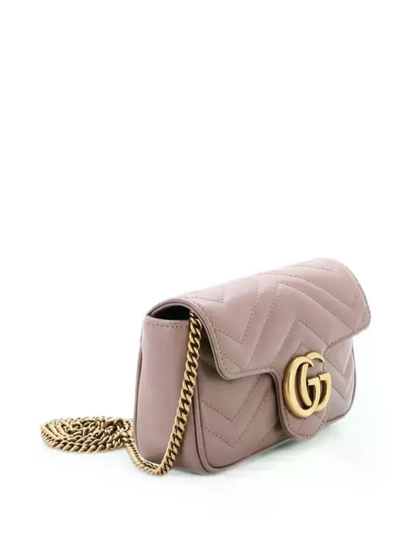 Gucci Gg Marmont Matelassé Leather Super Mini Crossbody Bag - Neutrals