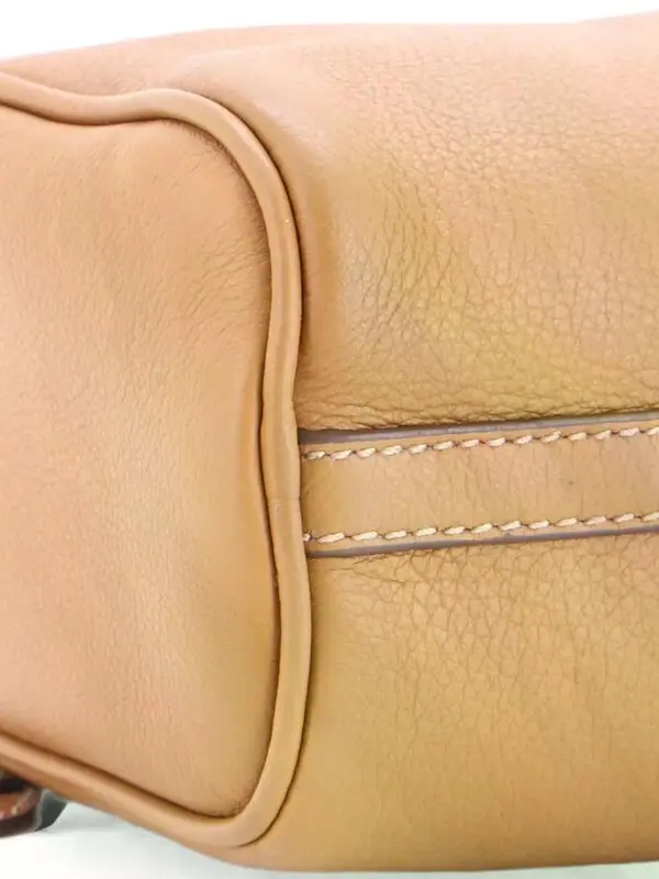 Prada Zip Buckle Pouch Leather Shoulder Bag