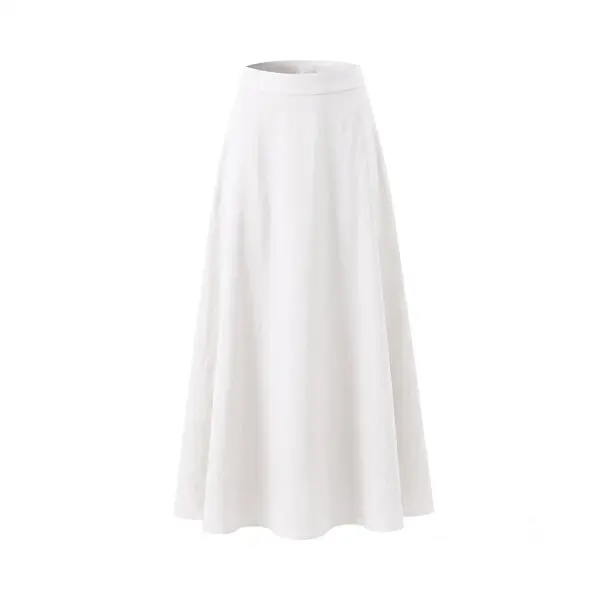 Yumi Kim Linen Midi Skirt - White