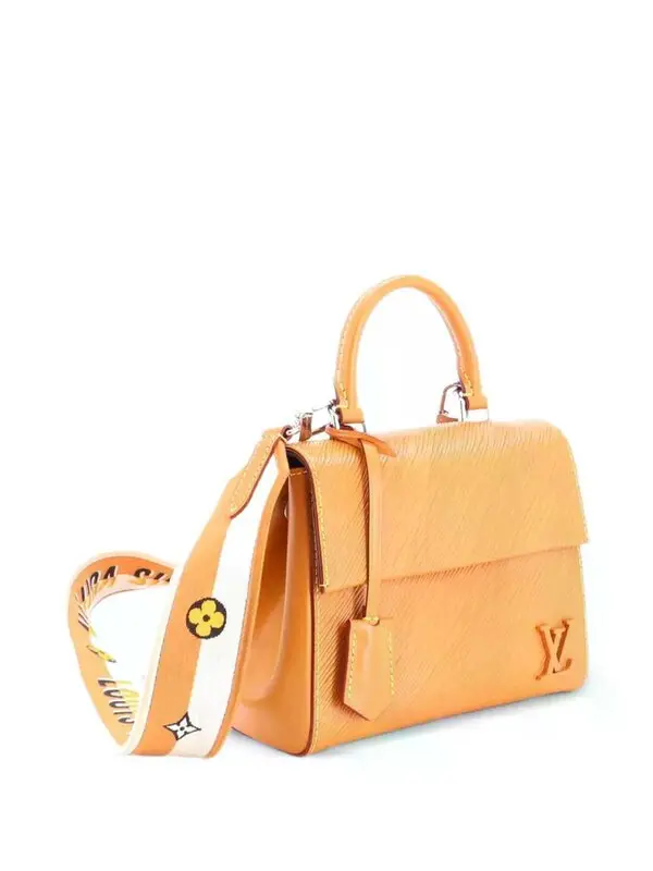 LOUIS VUITTON Cluny Top Handle Bag Epi Leather Mini Satchel - Brown