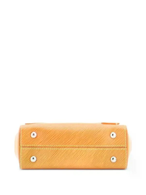LOUIS VUITTON Cluny Top Handle Bag Epi Leather Mini Satchel - Brown