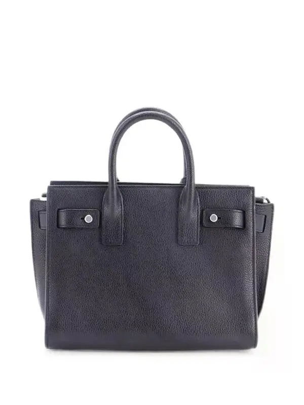 Saint Laurent Leather Nano Tote Bag - Black