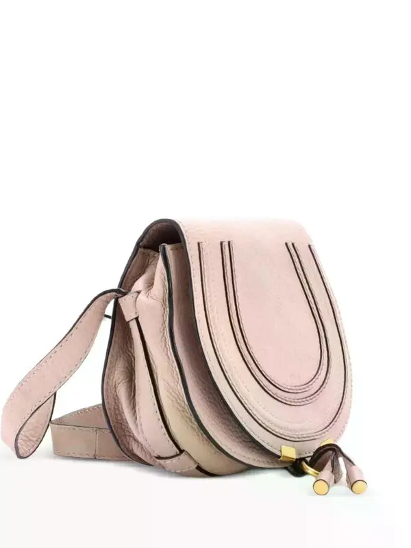 Chloé Marcie Leather Small Crossbody Bag - Grey