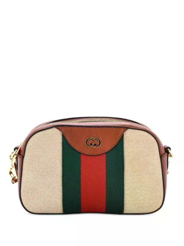 Gucci Vintage Web Canvas Crossbody Camera Bag - Brown
