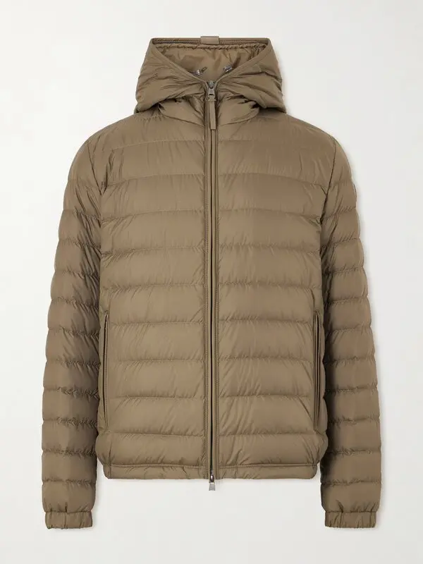 Moncler Quilted Down Jacket With Drawstring Hood