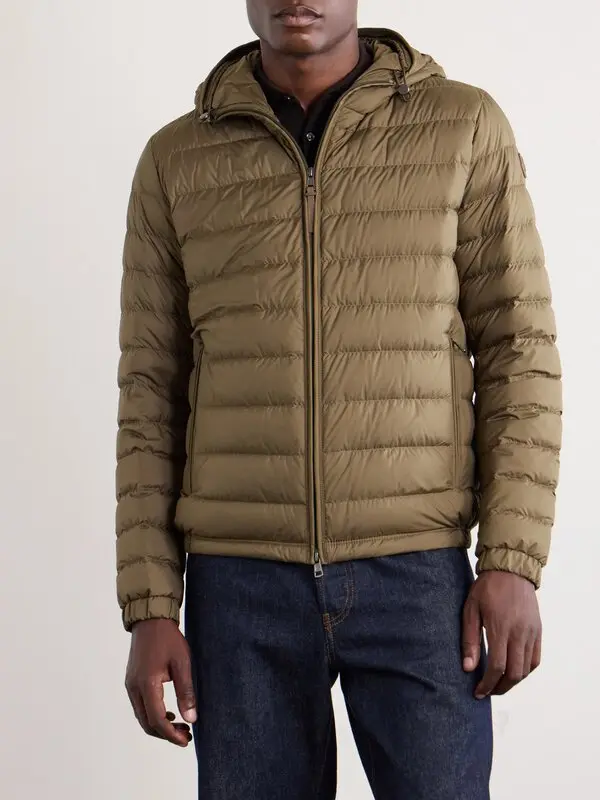Moncler Quilted Down Jacket With Drawstring Hood