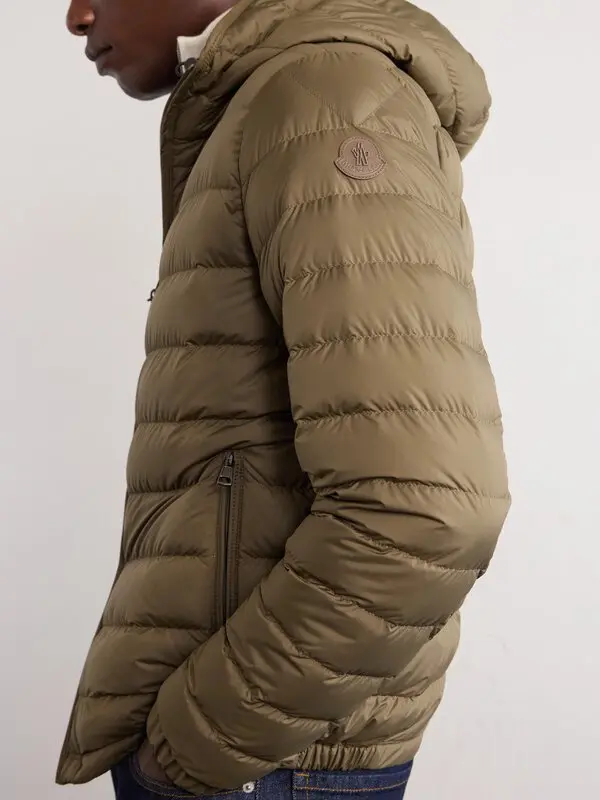 Moncler Quilted Down Jacket With Drawstring Hood