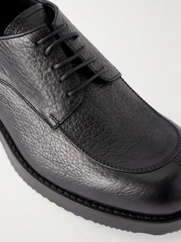 Dries Van Noten Textured-leather Derby Shoes