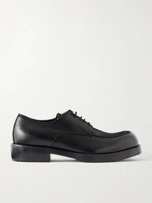 Dries Van Noten Textured Calf Leather Derby Shoes