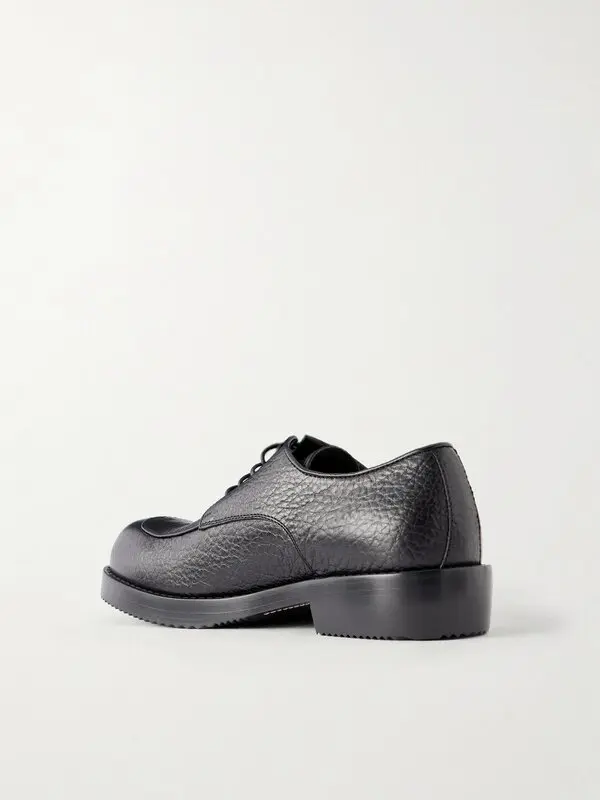 Dries Van Noten Textured Calf Leather Derby Shoes