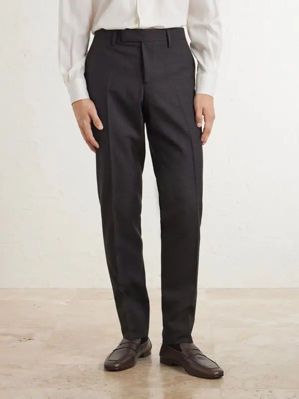 LARDINI Prince Of Wales Checked Wool Trousers