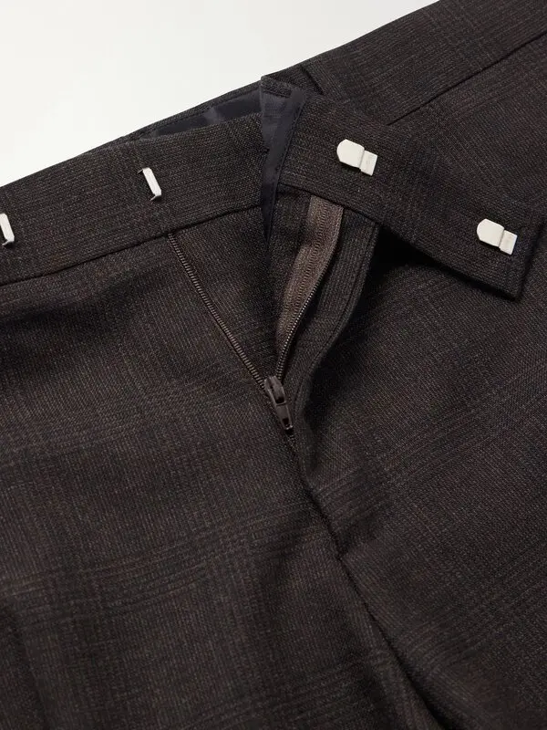 LARDINI Prince Of Wales Checked Wool Trousers