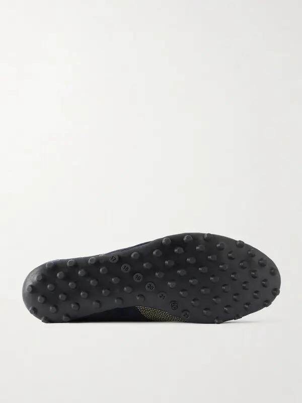 MAISON MARGIELA Leather And Suede-trimmed Cotton-twill Sneakers