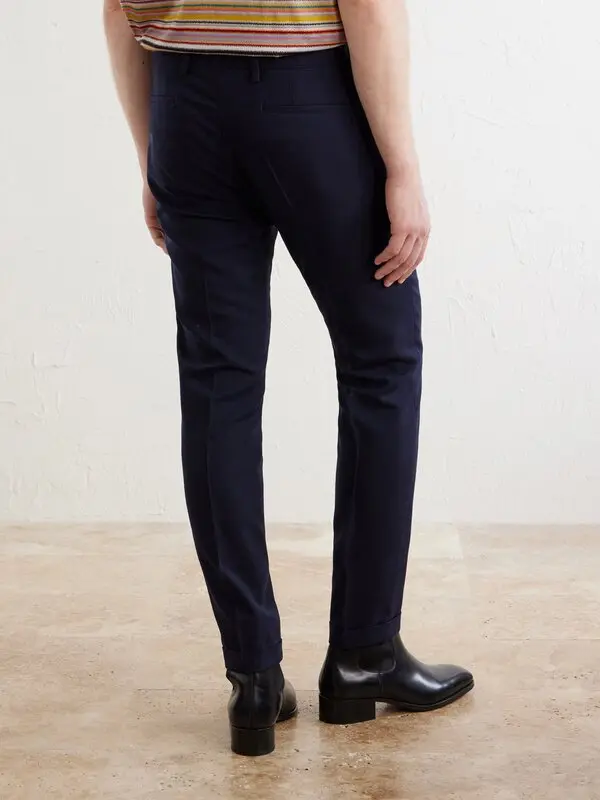 Paul Smith Tapered Wool Hopsack Suit Trousers