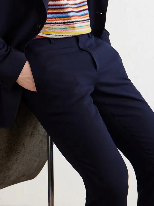 Paul Smith Tapered Wool Hopsack Suit Trousers