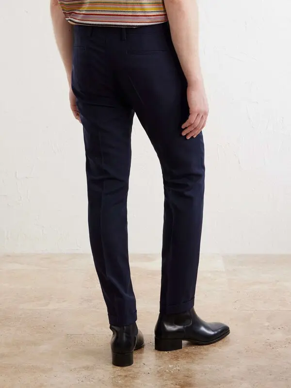Paul Smith Tapered Wool-hopsack Suit Trousers