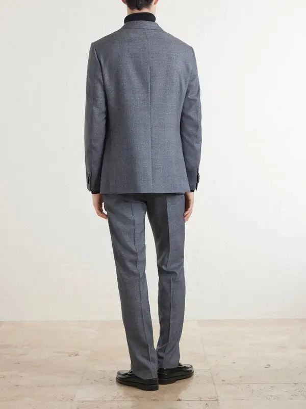 Caruso Prince Of Wales Wool Suit Jacket