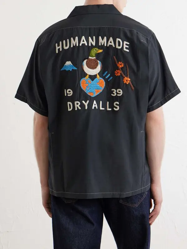 HUMAN MADE Souvenir Logo-embroidered Poplin Shirt