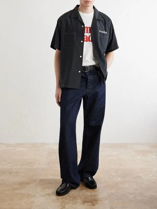 HUMAN MADE Souvenir Logo-embroidered Poplin Shirt