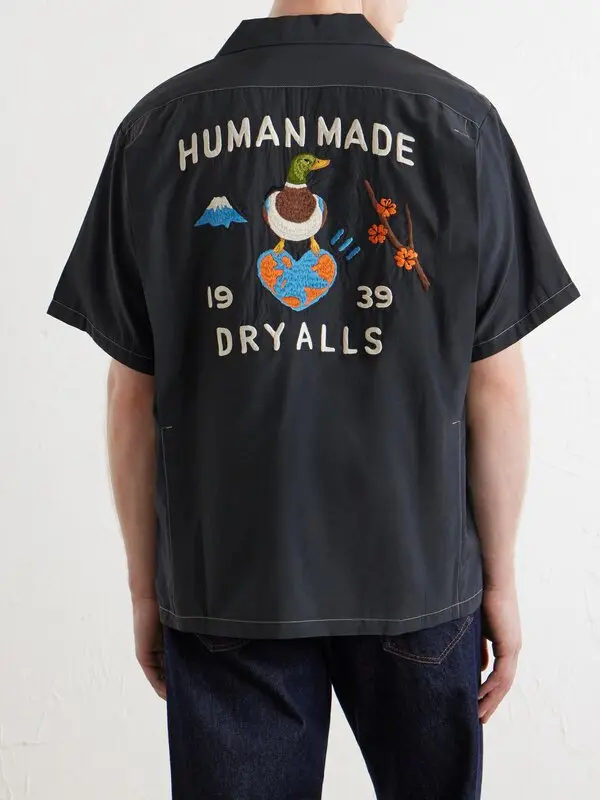 HUMAN MADE Souvenir Logo-embroidered Poplin Shirt