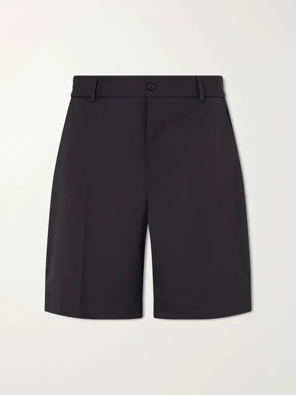 Moncler Straight-leg Gabardine Shorts - Black
