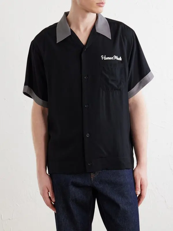 HUMAN MADE Logo-embroidered Poplin Shirt