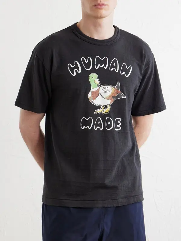 HUMAN MADE Logo-print Cotton-jersey T-shirt