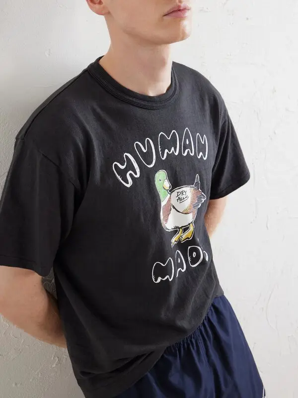 HUMAN MADE Logo-print Cotton-jersey T-shirt