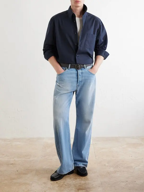 A.p.c. Malo Logo-embroidered Organic Cotton-poplin Shirt