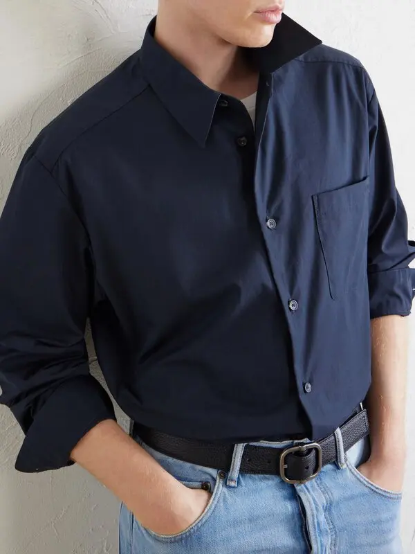A.p.c. Malo Logo-embroidered Organic Cotton-poplin Shirt