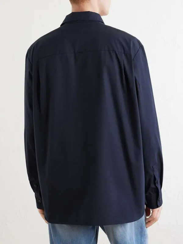 A.p.c. Malo Logo-embroidered Organic Cotton-poplin Shirt