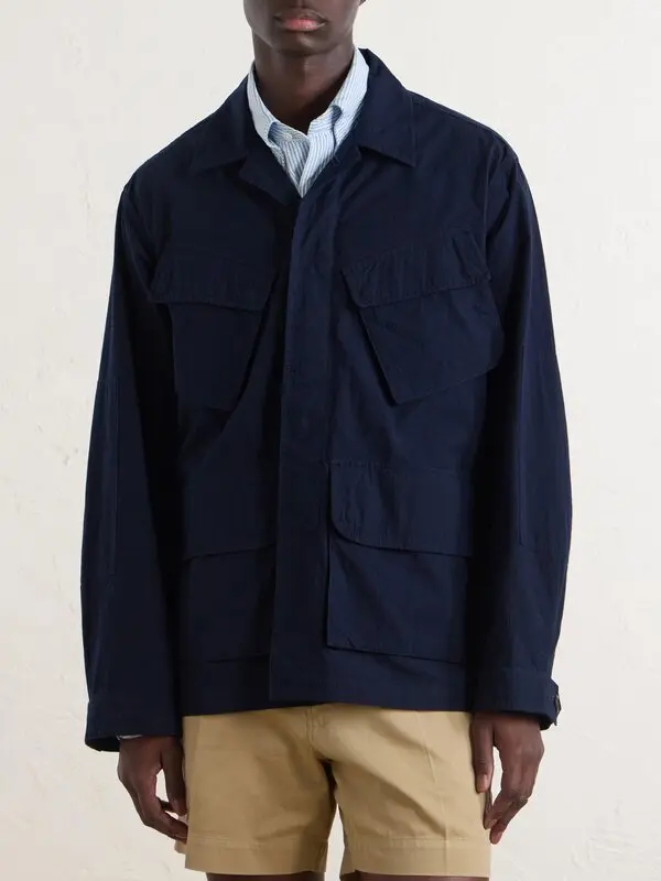 DRAKE'S Jungle Cotton-ripstop Overshirt