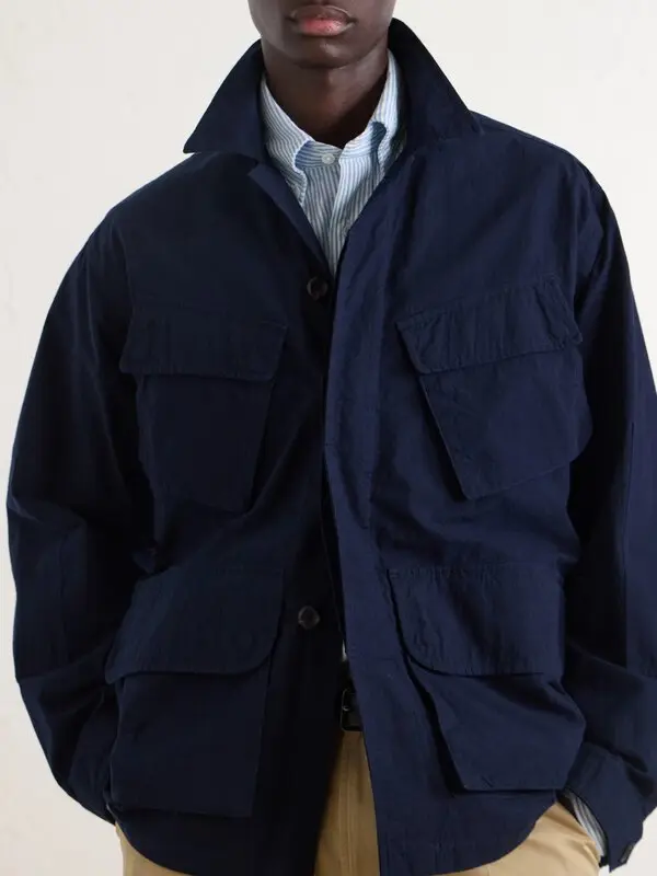 DRAKE'S Jungle Cotton-ripstop Overshirt