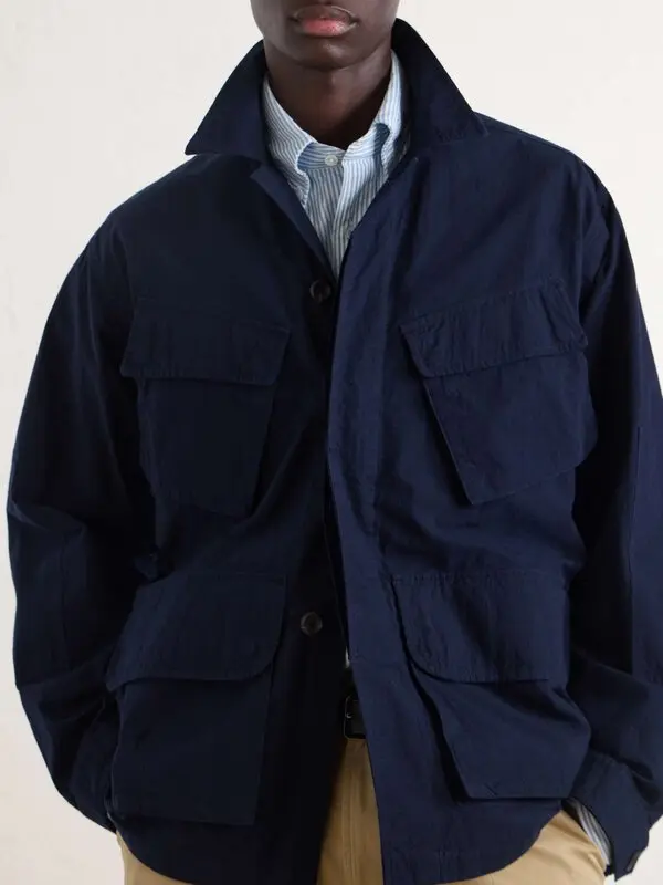 DRAKE'S Jungle Cotton-ripstop Overshirt