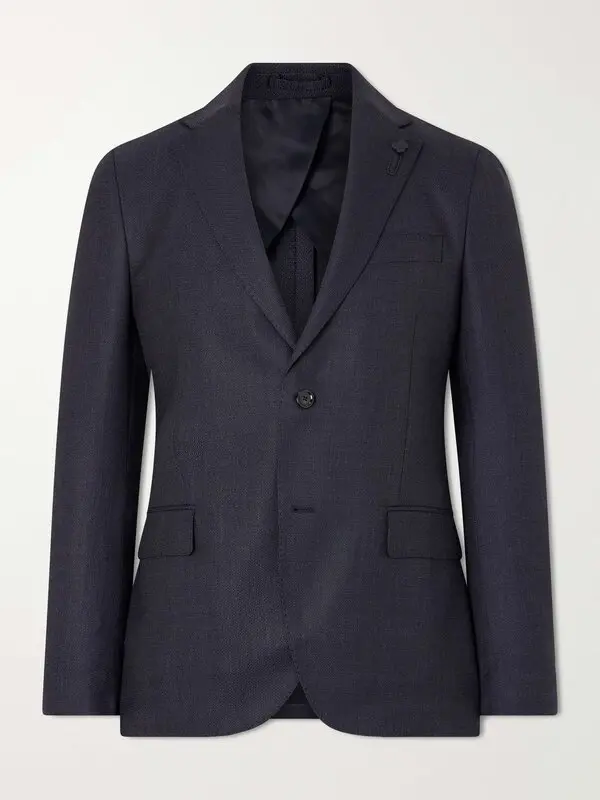 LARDINI Wool Suit Jacket - Navy