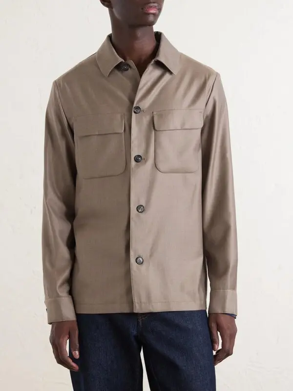 SLOWEAR Wool And Silk-blend Overshirt