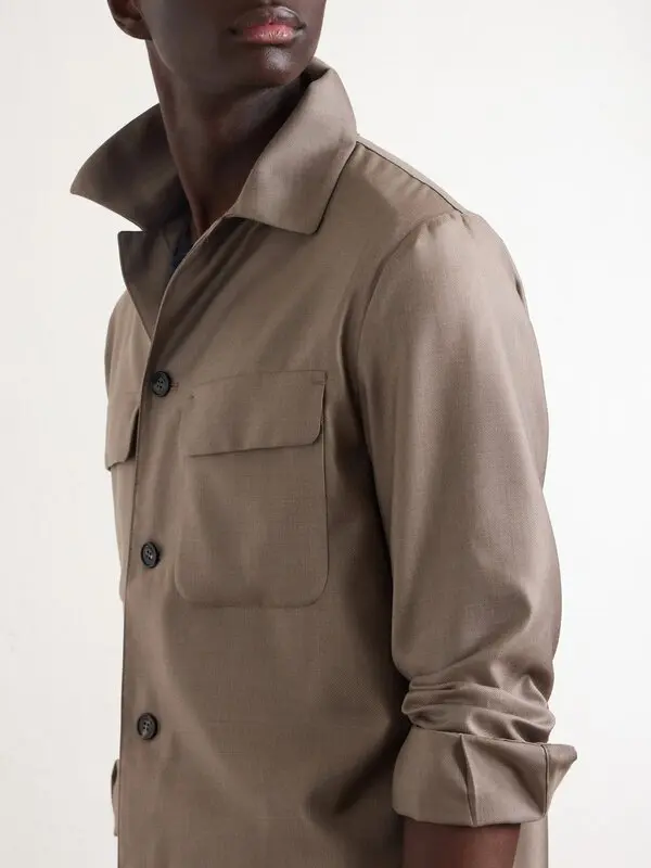 SLOWEAR Wool And Silk-blend Overshirt