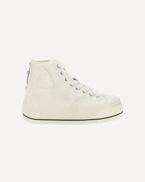 R13 High Top Platform Sneakers - White