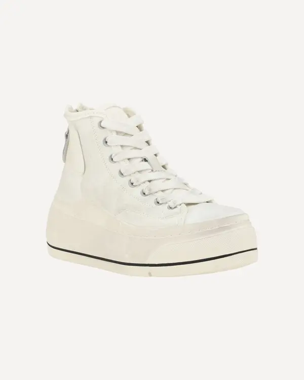 R13 High Top Platform Sneakers - White