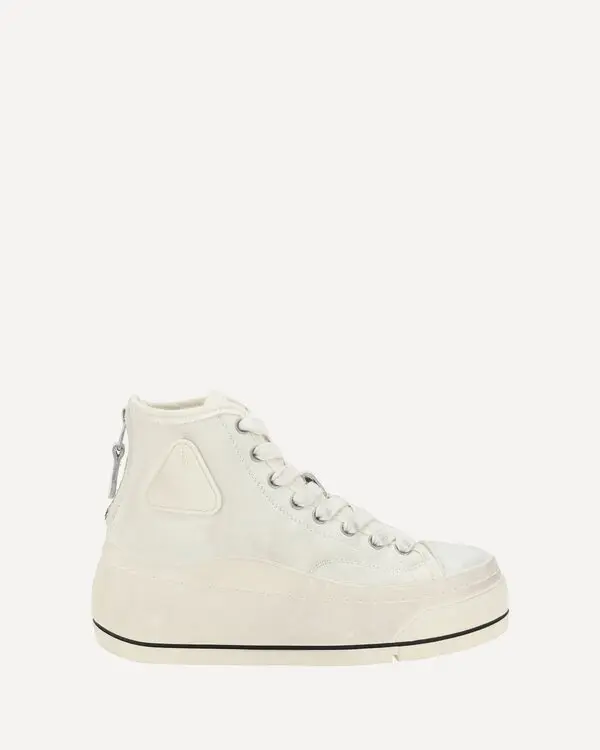 R13 High Top Platform Sneakers - White