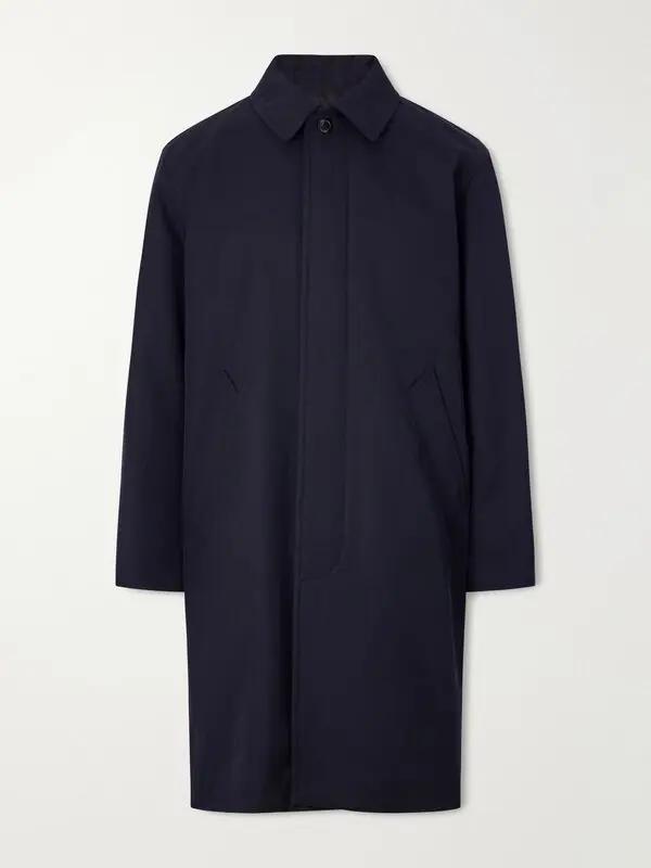 A.p.c. Mac Hugo Gabardine Trench Coat - Blue