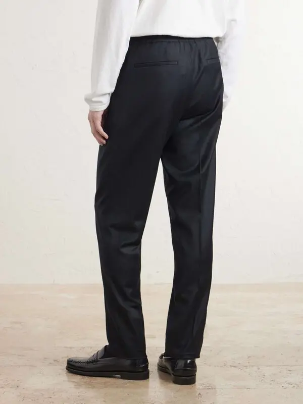 LARDINI Straight-leg Wool And Cashmere-blend Flannel Trousers