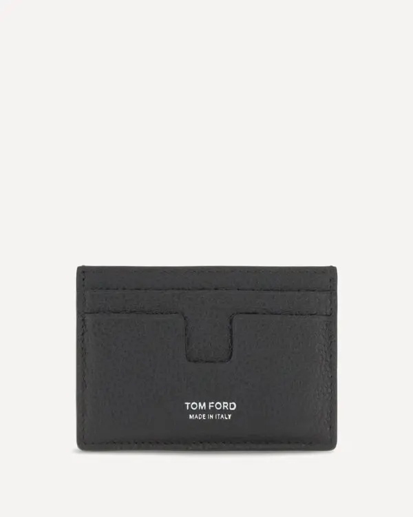 TOM FORD Leather Card Holder - Black
