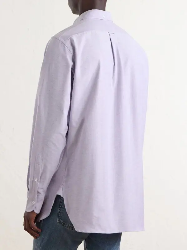 DRAKE'S Button-down Collar Cotton Oxford Shirt