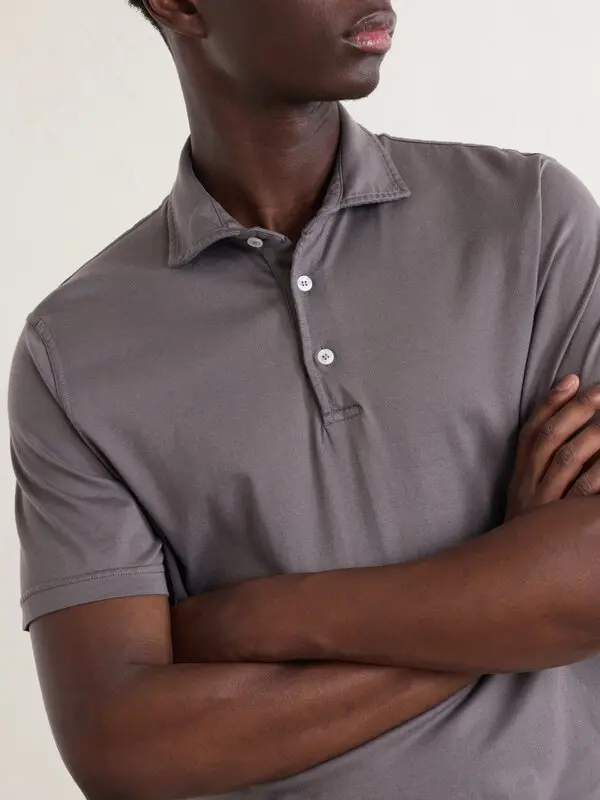 Fedeli Cotton-jersey Polo Shirt