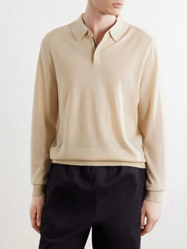Paul Smith Merino Wool Polo Shirt - Neutrals