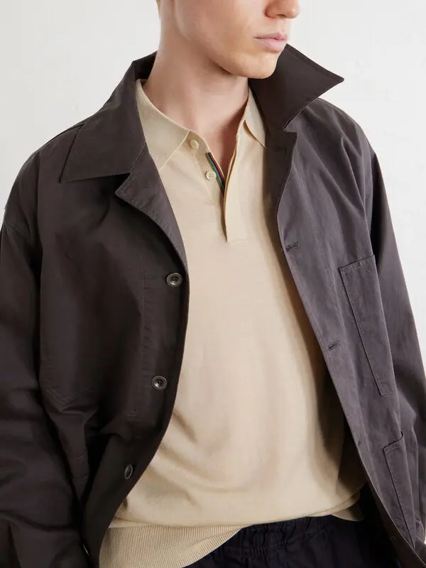 Paul Smith Merino Wool Polo Shirt - Neutrals
