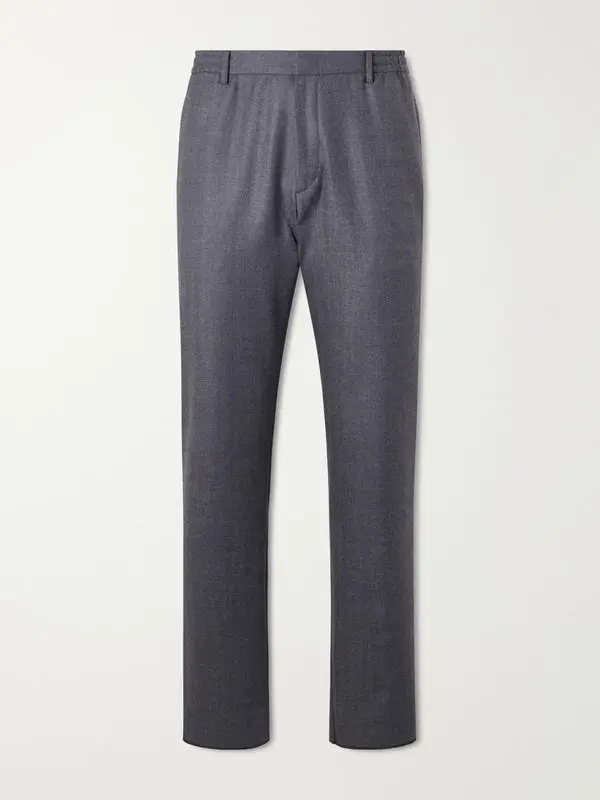 Boglioli Straight-leg Herringbone Virgin Wool Trousers