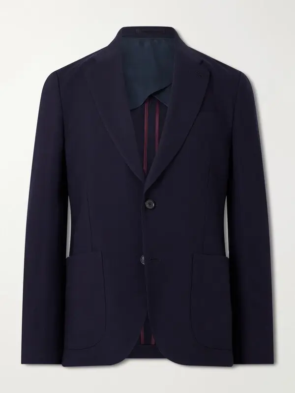 Paul Smith Wool Hopsack Blazer - Blue